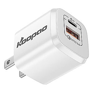 USB C Charger-Plugs for iPhone Charger,KOOPAO 33W Dual Port Charger Blocks Support PD Charge QC Charge Compatible with iPhone 13/Samsung S21/S20/Google Pixel 6/5 ect