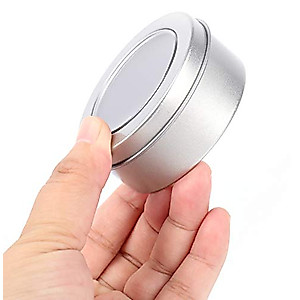 Yesland 30 Pack 2 Ounce Metal Tin Cans - Round Empty Containers with Clear Top for Candles, Arts & Crafts, Storage in Kitchen & Office Use