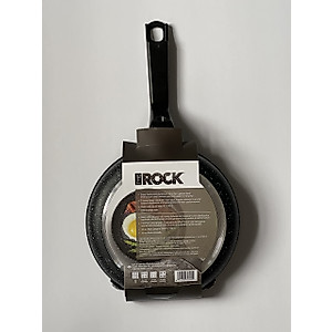 Heritage The Rock Egg Frying Pan, Aluminum Body, Dishwasher & Oven Safe, Black, 18cm