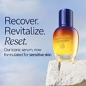 L'OCCITANE Immortelle Overnight Reset Oil-In-Serum: More Radiant Skin In 1 Night, Smooth Fine Lines, Revitalize Dull Skin, Award-Winner, With Immortelle Essential Oil, 1.6 Fl. Oz