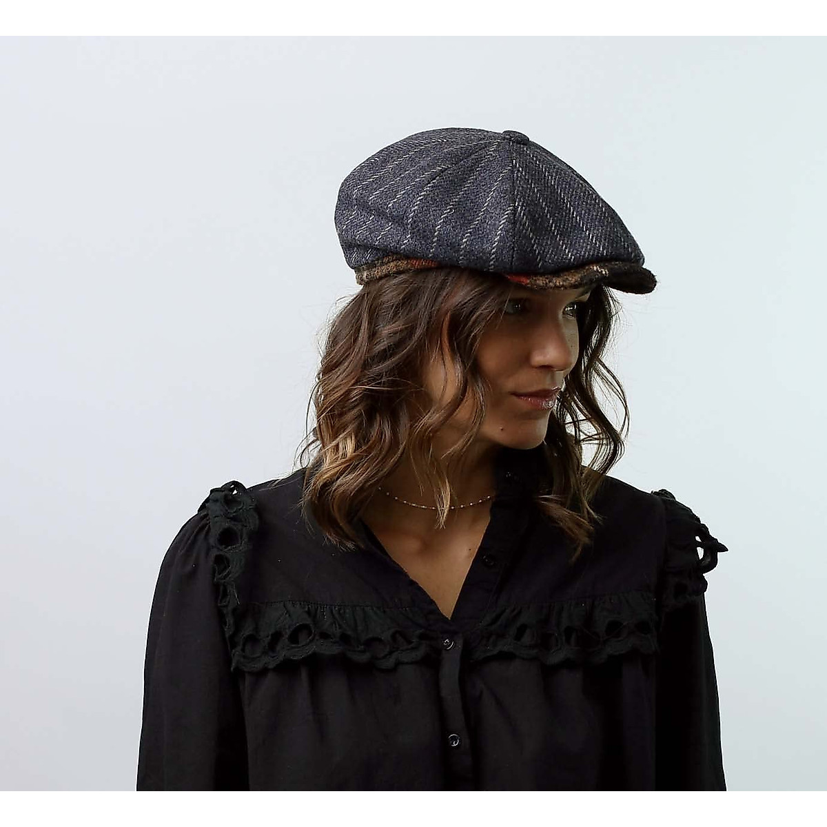 Alfonso D'Este Leonardo Newsboy Cap Size 59 Cm Bleu