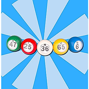 Regal Games - Premium Multicolored Bingo Balls - Easy Read Window - 7/8" - 75 Count - for Large Group Games, Bingo Halls, & Recreational Activities