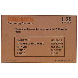 Senco L Series 18 Gauge Narrow 1/4 Inch Crown Staples - 1 Inch Legth (5,000/Box)