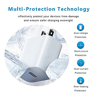 iPhone 14 13 Fast Charger Block,USB C Wall Charger 2Pack 20W PD Fast Charging Block Type C Charger Brick Power Adapter Plug Box Apple Chargers for iPhone 14 Pro Max/14 Plus/13 Pro/12 Pro/AirPods/iPad