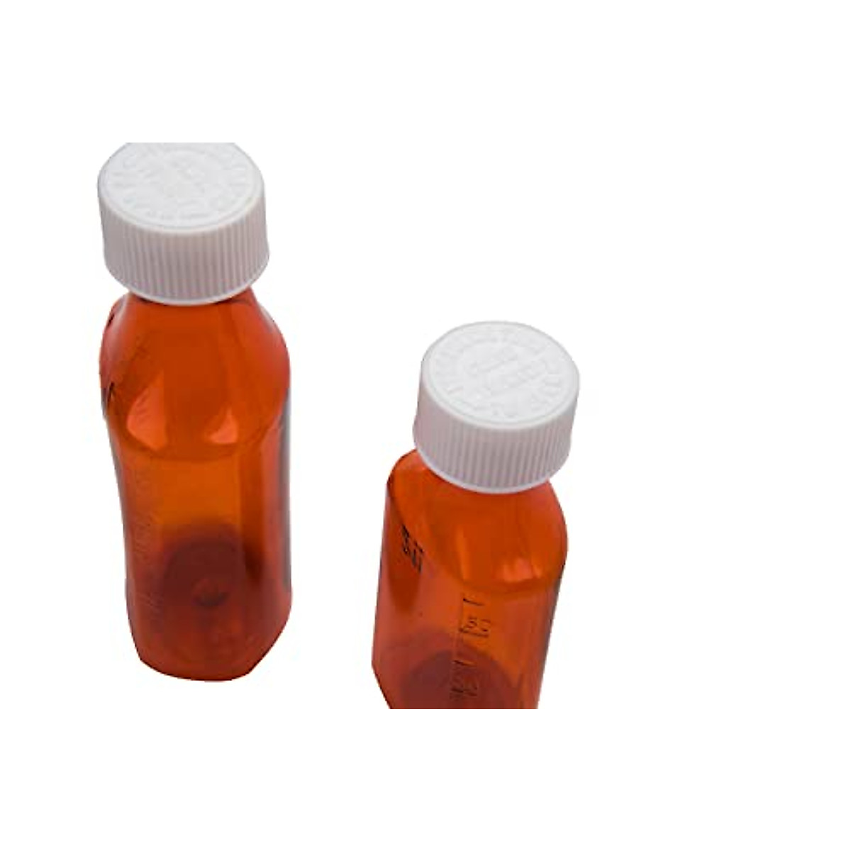AVG Packaging Supplies 3 OZ Vials- 50 PCS CAP INCLUDED Liquid Amber Oval Sample Bottle Pharmacy Oval Push Down and Turn Child Resistant - Prescription Medicine Container (3 OZ) (50)
