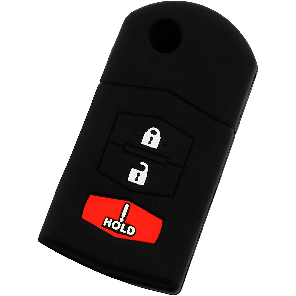 KeyGuardz Keyless Remote Car Flip Key Fob Outer Shell Cover Soft Rubber Case for Mazda CX-5 CX-7 CX-9 MX-5 MPV RX-8