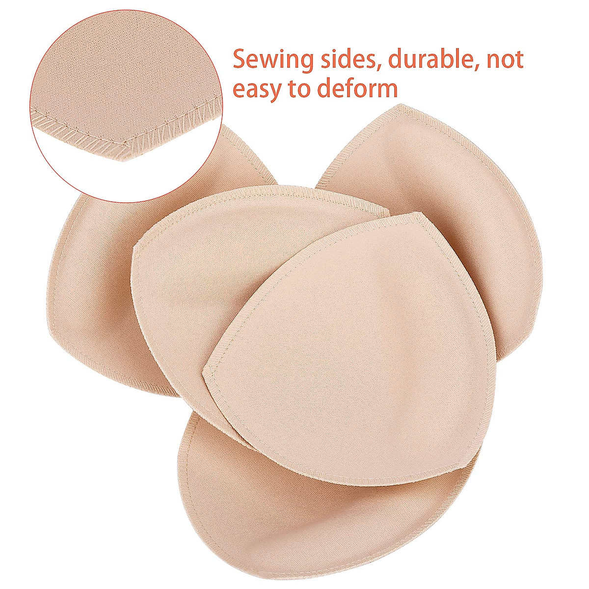 Awpeye Bra Pads Inserts 10 Pairs, Sports Bra Pads Inserts for Women (Beige, Black, White)