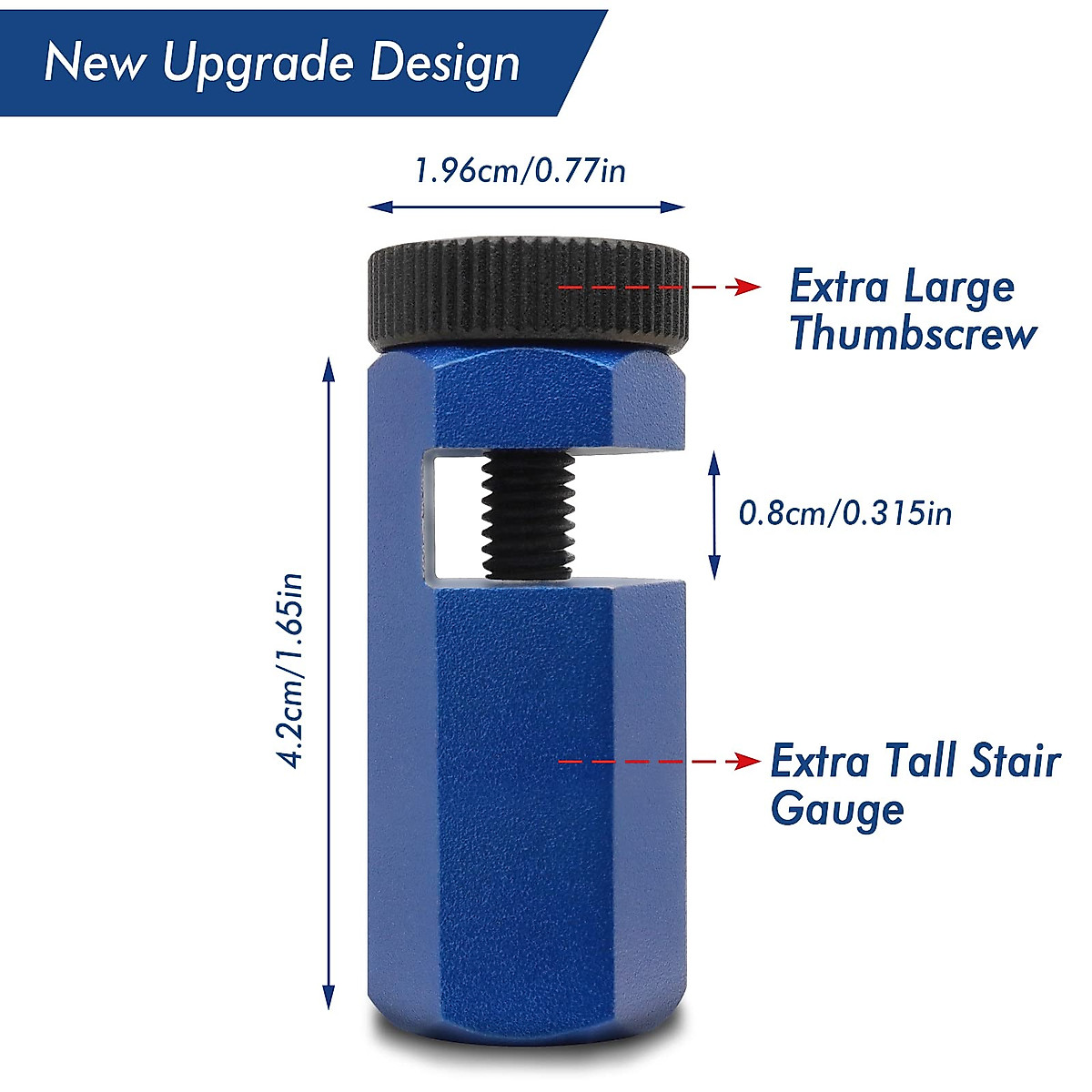 Extra Tall Stair Gauges Set with Holder, Speed Square for Framing & Rafter Layout, Non-Slip Guide for Circular Saw & Carpentry Squares