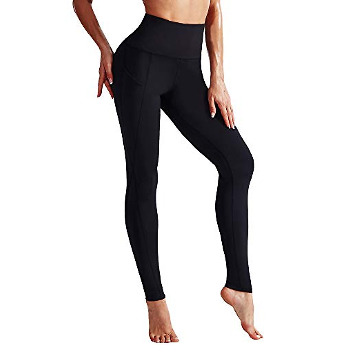 NELEUS 3 Pack Tummy Control High Waist Running Workout Leggings,9017,Black,Grey,Navy Blue,3XL
