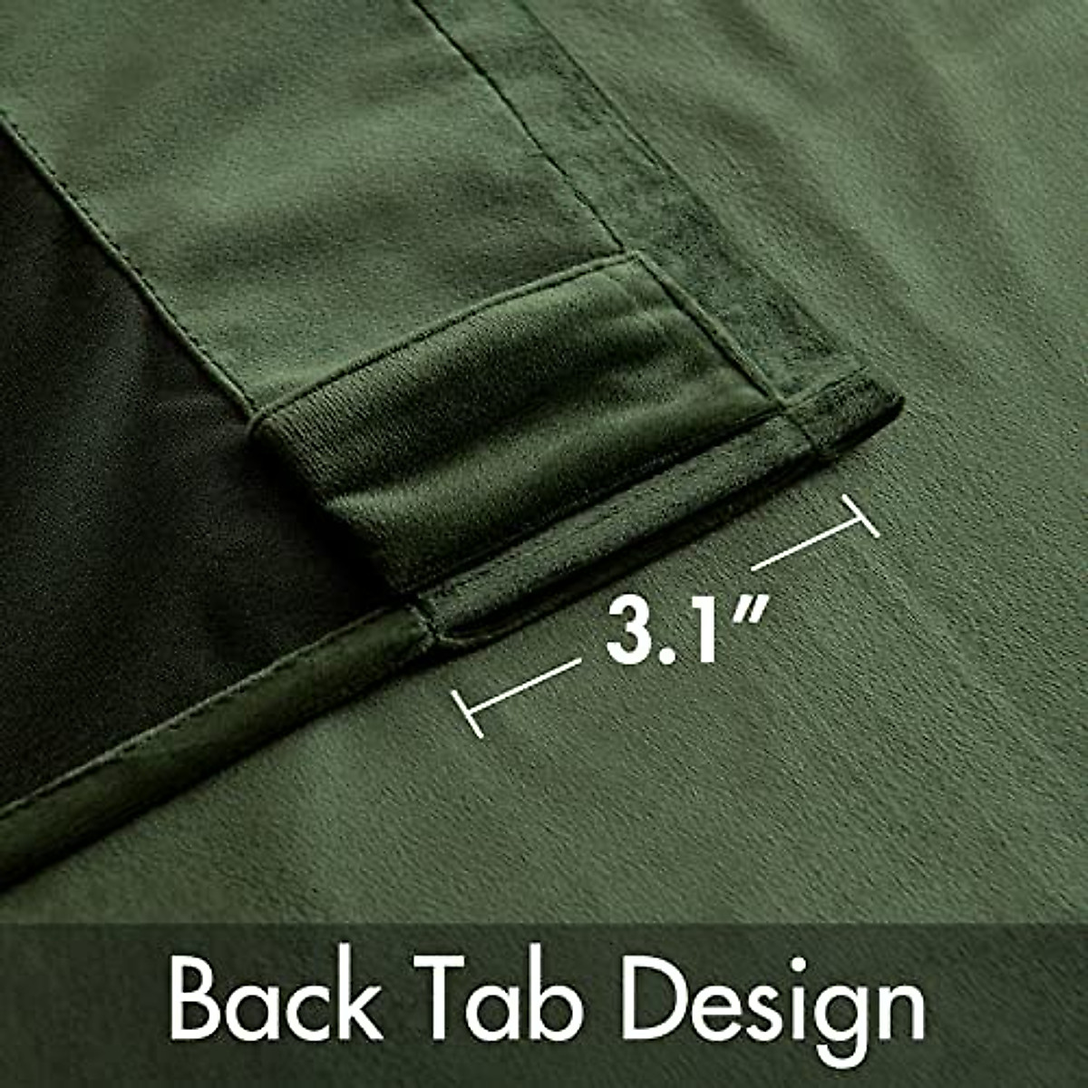 MIULEE Velvet Curtains 84 inches 2 Panels - Luxury Blackout Curtains for Bedroom Living Room Thermal Insulated Super Soft Window Drapes Rod Pocket & Back Tab, Olive Green, W52 x L84 inches