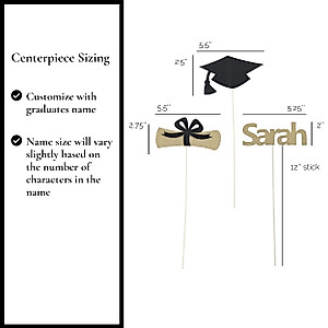 Graduation Table Centerpieces 2024, Graduation Party Table Decorations, Class of 2024 Centerpiece Sticks, 3 per Pack by ZeeBestCelebrations
