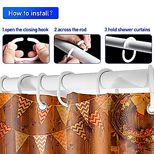 4PC Fall Thanksgiving Bathroom Set, Orange Pumpkin Shower Curtain Set with Shower Curtain and Rugs and Accessories,Bathroom Decor Shower Curtains with Soft Non-Slip Bath Mat and Toilet Lid Cover Mat