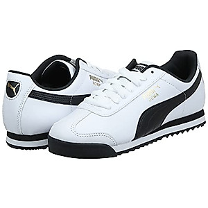 PUMA Men's ROMA BASIC Sneaker, white-black, 13