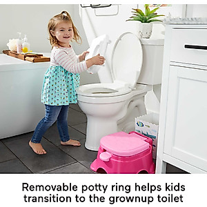 Fisher-Price 3-in-1 Unicorn Tunes Potty Training Toilet Ring and Step Stool for Toddlers
