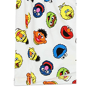 Sesame Street Boys Half Button Shirt for Infant and Toddler White/Multi