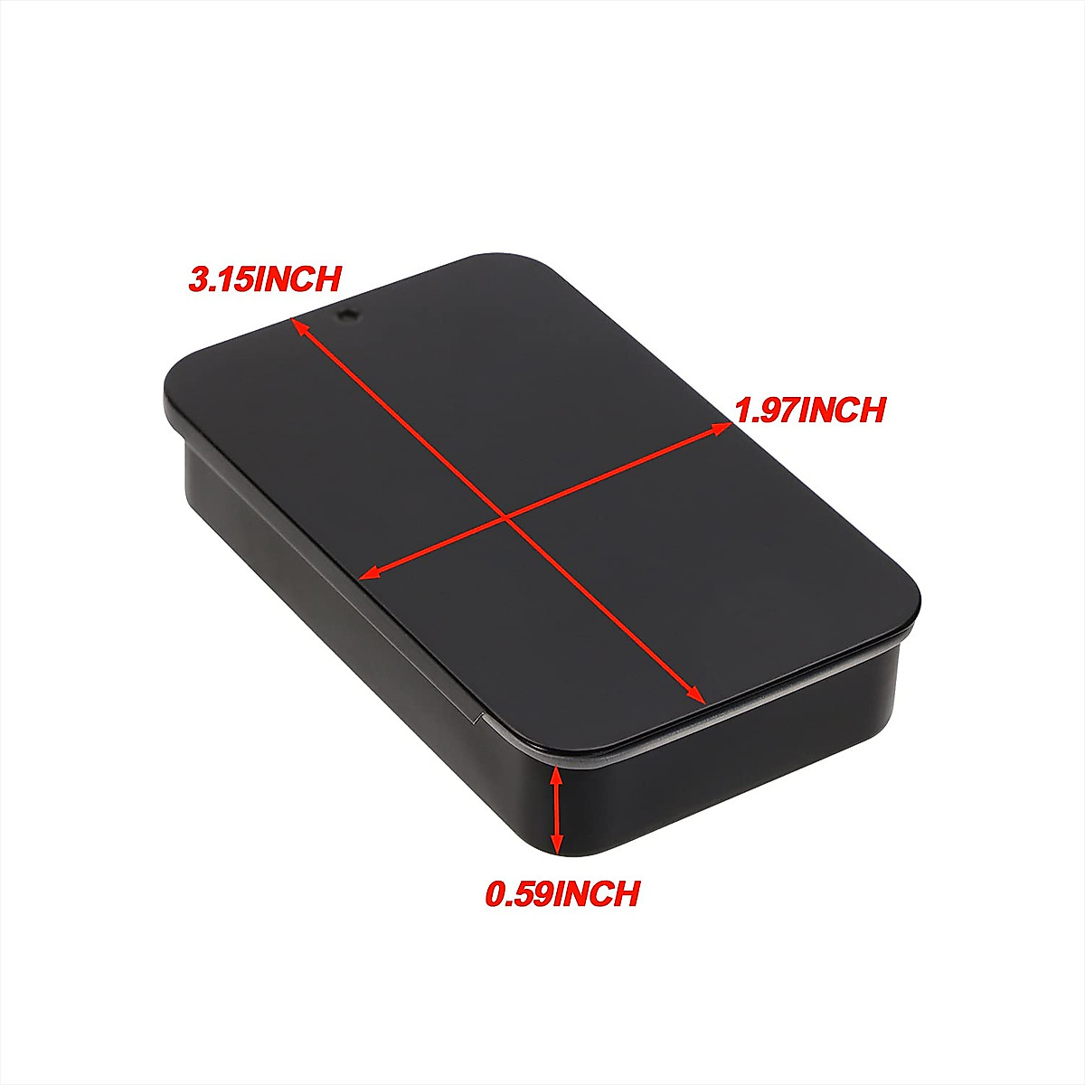 Mini Skater 8Pcs 3.15"x1.97"x0.59"Mini Slide Top Tin Box Containers Portable Box Small Storage Kit for Wedding Jewelry Lip Balm Container Cosmetic Organizer (Black)