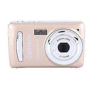 Lightweight and Durable 4X Mini Zoom Outdoor Camera with Fill Light Sturdy Beach Camping Camera(Golden)