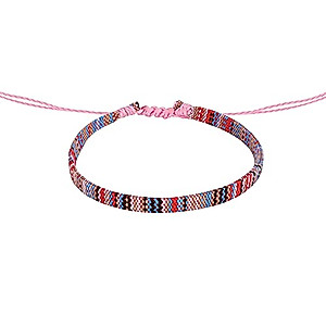 5pcs Surfer Beach Bracelet Ankle Set Men Women, Bracelets For Men, Men's Bracelets Rope Handmade Boho Summer Waterproof Ankle Bracelets for Women Woven Bracelets Ethnic Hippie, Friendship Bracelets