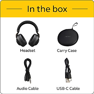 Jabra Elite 85h Wireless Noise-Canceling, Copper Black – Over Ear Bluetooth Headphones Compatible with iPhone & Android - Built-in Microphone, Long Battery Life - Rain & Water Resistant