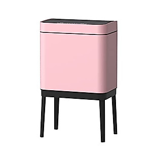 DOUBA Large Smart Kitchen Trash Can Bathroom Automatic Garbage Bags Bedroom Trash Can Stainless Steel