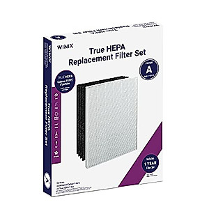 Genuine Winix 115115 Replacement Filter A for C535, 5300-2, P300, 5300, White/Black