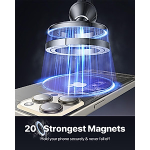 andobil for Magsafe Car Mount [Strongest Magnet, Easy Installation] All Metal Magnetic Cell Phone Holder Car, 360° Air Vent Car Phone Mount, Fits for iPhone 15 14 13 12 Pro Max Samsung S24 S23 Ultra