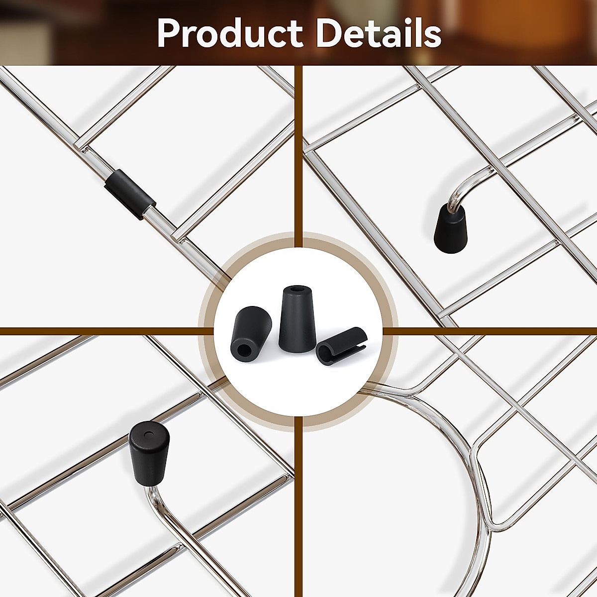 Stainless Steel Sink Grid and Protectors for Bottom of Kitchen Sink，26" x 14" Inches with Rear Drain