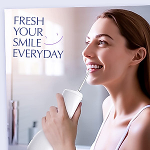 Power Water Flosser for Deeply Teeth Cleaning, Durable Battery 6 Modes & 5 Jet Tips Cordless Dental Oral Irrigator, Electric Rechargeable IPX7 Water Floss Cleaner Pick for Tooth/Gums/Oral/Braces Care