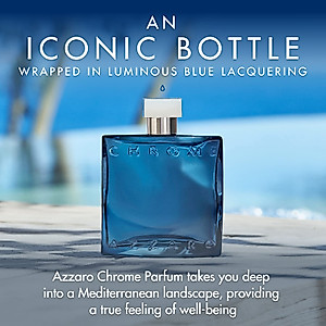 Azzaro Chrome Parfum for Men - Citrus Fougère Fragrance with Bergamot Notes, Fresh Aromatic Scent, Intense and Lasting