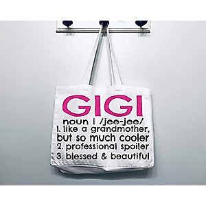 COCOVICI Gigi Definition Canvas Tote Bag Grandma Gift Idea Book Bag
