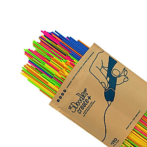 3Doodler Create PLA 3D Printing Filament Refill Bag (x250 Strands, Over 2000 ft. of Extruded Plastic) - Neon Sunset