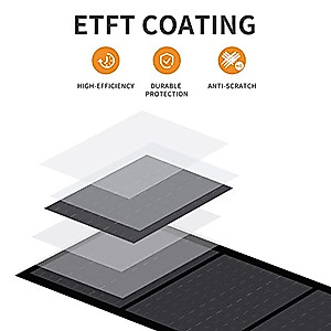 100W Portable Solar Panels with Kickstand, Foldable Solar Panel Charger for Jackery/Anker/FlashFish/Bluetti/Goal Zero/Rockpals Power Station, DC 18V Output, USB 3.0 Port for Camping Van RV Trip