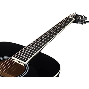 Stretton Acoustic Guitar Full Size Dreadnought 41 Inch Steel String Package D1 - Includes Everything a Beginner Needs To Get Started Playing Guitar - Black