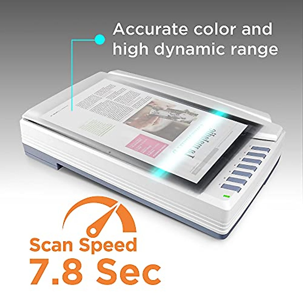 Plustek OpticPro A320E - A3 CCD Flatbed Scanner, 12" x 17" scan Area with 800dpi scan Resolution. ICA & Twain Compliant.