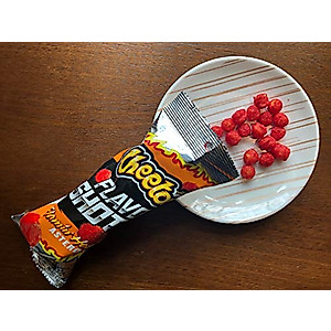 FLAMIN HOT ASTEROID POPPERS 4 BAGS (Flavored Corn Puffs) 1 Ounce Bags