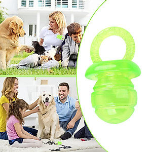 YPWangShengRui 3 Pieces Dog Chew Toys TPR Dog Teething Toys Pacifier Shape Dog Bite Toys for Dogs Indoor and Outdoor Training and Play