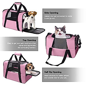 ZFBB Dog Carrier Cat Carrier Pet Carrier, Airline Approved Dog Carrier with Mesh Window, Breathable, Collapsible,Soft-Sided,Escape Proof,Easy Storage, Best for Small Medium Cats Dogs