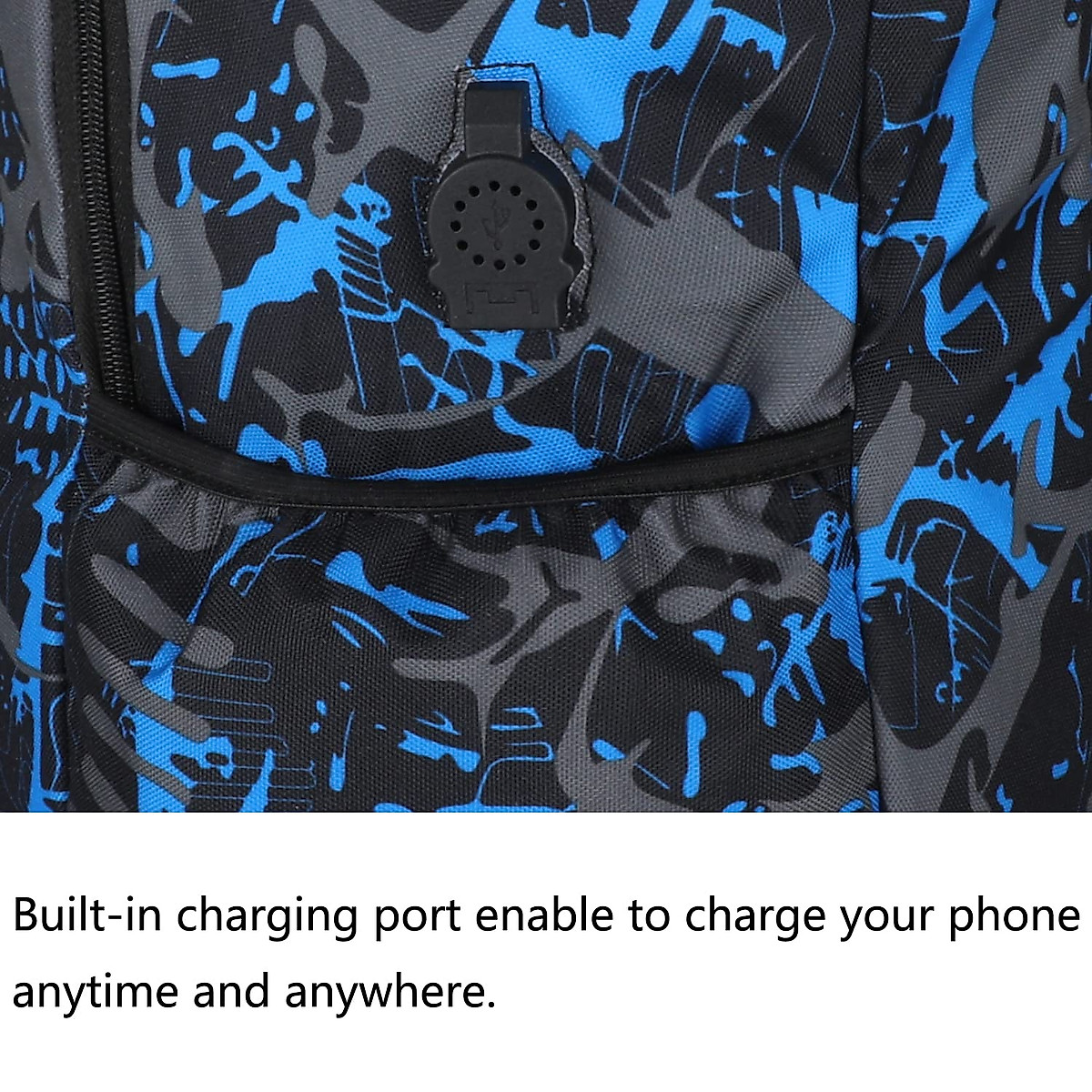 FLYMEI Cool Backpack with USB Charging Port, Luminous Backpack for Teens Bookbags for School, Large Laptop Backpack for Work