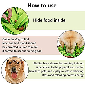 AWOOF Pet Snuffle Mat for Dogs, Interactive Feed Game for Boredom, Encourages Natural Foraging Skills for Cats Dogs Bowl Travel Use, Dog Treat Dispenser Indoor Outdoor Stress Relief
