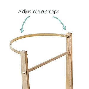 Clair de Lune Wooden Rocking Moses Basket Stand (Natural)