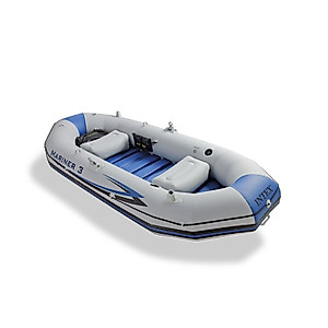 Intex Mariner 3 Boat Set, Grey/Black/Grey, OS