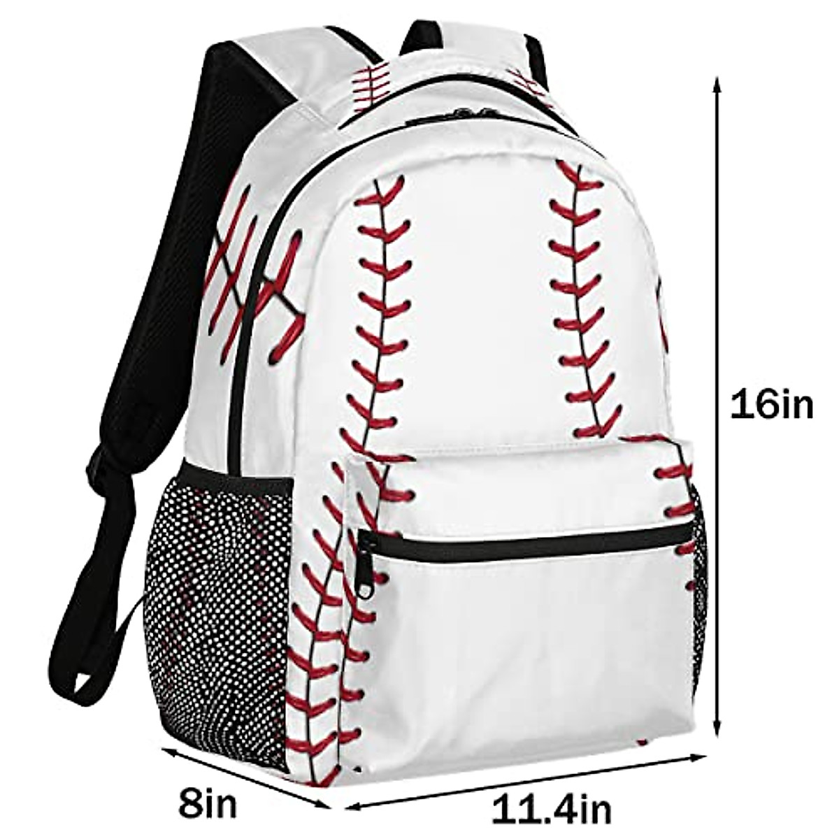 Backpack Baseball Laptop Computer Backpacks Waterproof College School Bookbag Casual Travel Hiking Camping Daypack for Women Men