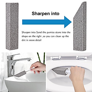 HongWay Pumice Stone for Toilet Cleaning, 18 Pack, Delicate and Strong, with High Density, Toilet Bowl Clean Brush with Handle for Cleaning Toilet, Bathtubs, Kitchen Sink, Grill, Household