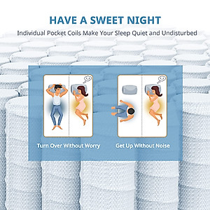 BedStory Twin Mattress, 12 Inch Gel Memory Foam Hybrid Mattress in a Box, Twin Size Mattress with Individually Wrapped Pocket Coils for Supportive and Pressure Relief, Made in USA,Black