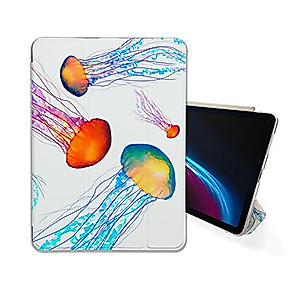 Cute Jellyfish Nature Ocean case Compatible with iPad Mini Air Pro 7.9 8.3 9.7 10.2 10.9 11 12.9 inch Pattern Cover New 2022 2021 Trifold Stand 3 4 5 6 7 8 9 Generation 478 (7.9" Mini 4/5)
