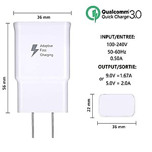Samsung Charger Fast Charging with USB Type C Cable for Samsung Galaxy S10/S10e/S10 Plus/S9/S9 Plus/S8/S8 Plus/Note 8/Note 9/Note 10/Note 20/A03s/A13/A20/A30/A31/A32/A50/A51/A52/A53/S20/S21/S22 Ultra
