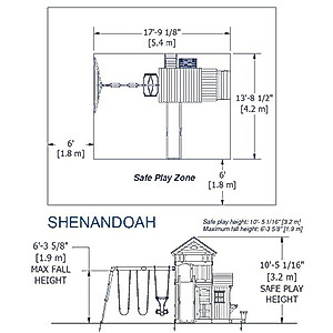 Backyard Discovery Shenandoah All Cedar Wooden Playset Swing Set with 2 Belt Swings, 2 Person Glider, 10 ft Wave Slide, Covered Upper and Lower Playhouse, Play Kitchen, Rock Wall, Outdoor Bench