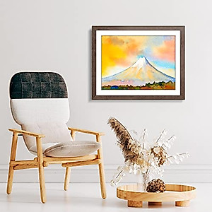 LaVie Home 14 x 18 Poster Frame 2 Packs Brown, Display Pictures 12x16 with Mat or 14x18 Without Mat, Horizontal or Vertical Wall Gallery Poster Frames with High Definition Plexiglass Suitable for Family Photos, Christmas, Anniversary, Wedding, Home Decor