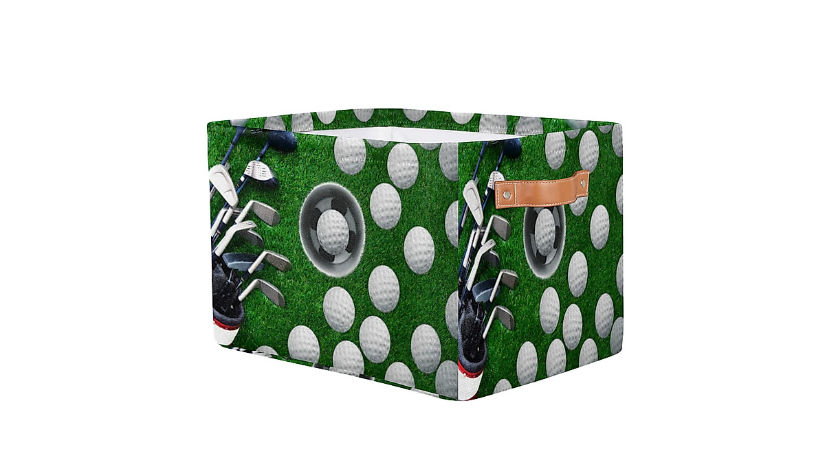 OMFUNS Golf Ball Storage Basket, Sport Golf Ball Foldable Storage Bin ...