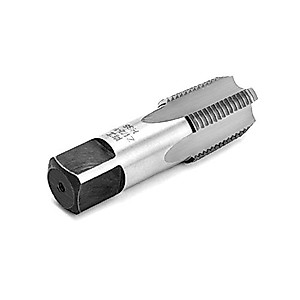QWORK 1/2" - 14 NPT Pipe Tap, Carbon Steel, for Clean and Re-thread Damaged or Jam Pipe Threads